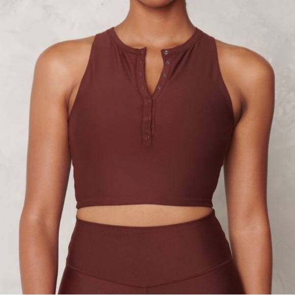 Abercrombie & Fitch | Tops | Ypb Sculptlux Plunge Henley Tank Crop ...